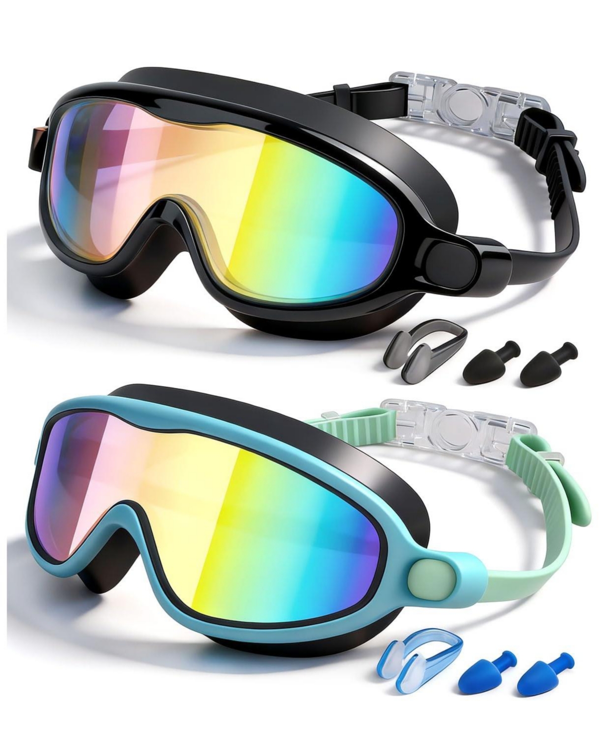 Click here for Gnuadz 2 Pack Swim Goggles Wide View Anti Fog Uv N... prices