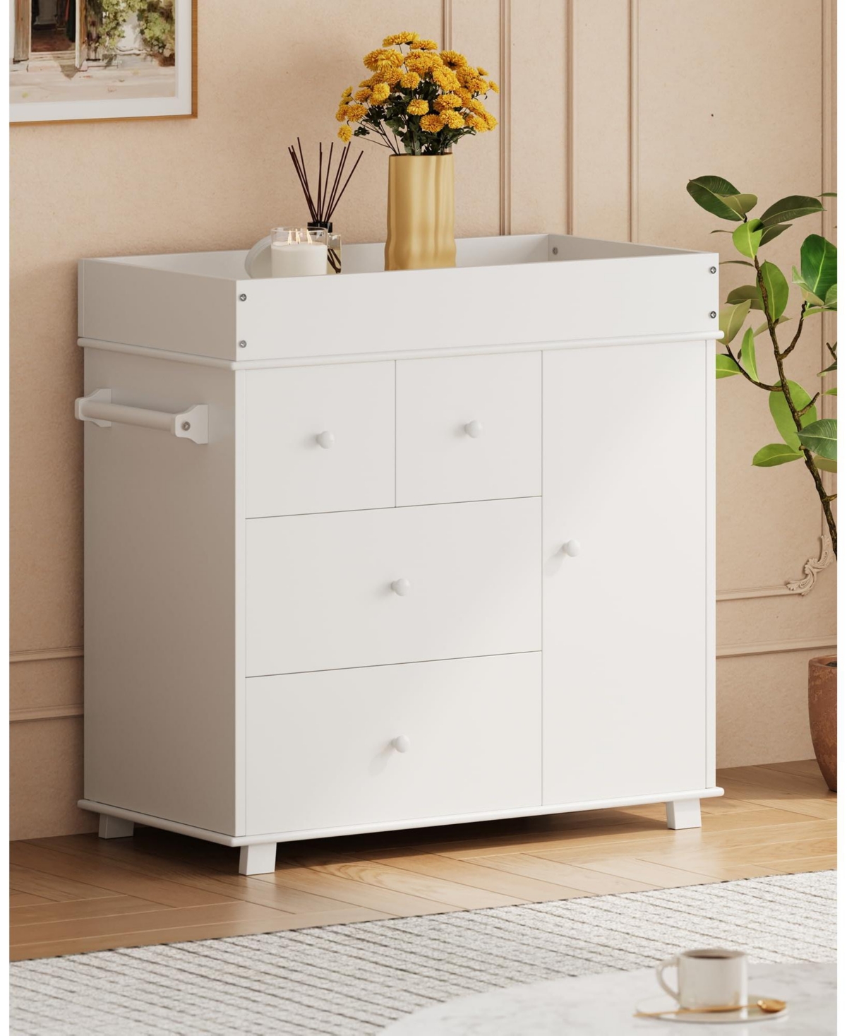 Click here for gaomon Changing Table Dresser  Nursery Baby Dresse... prices