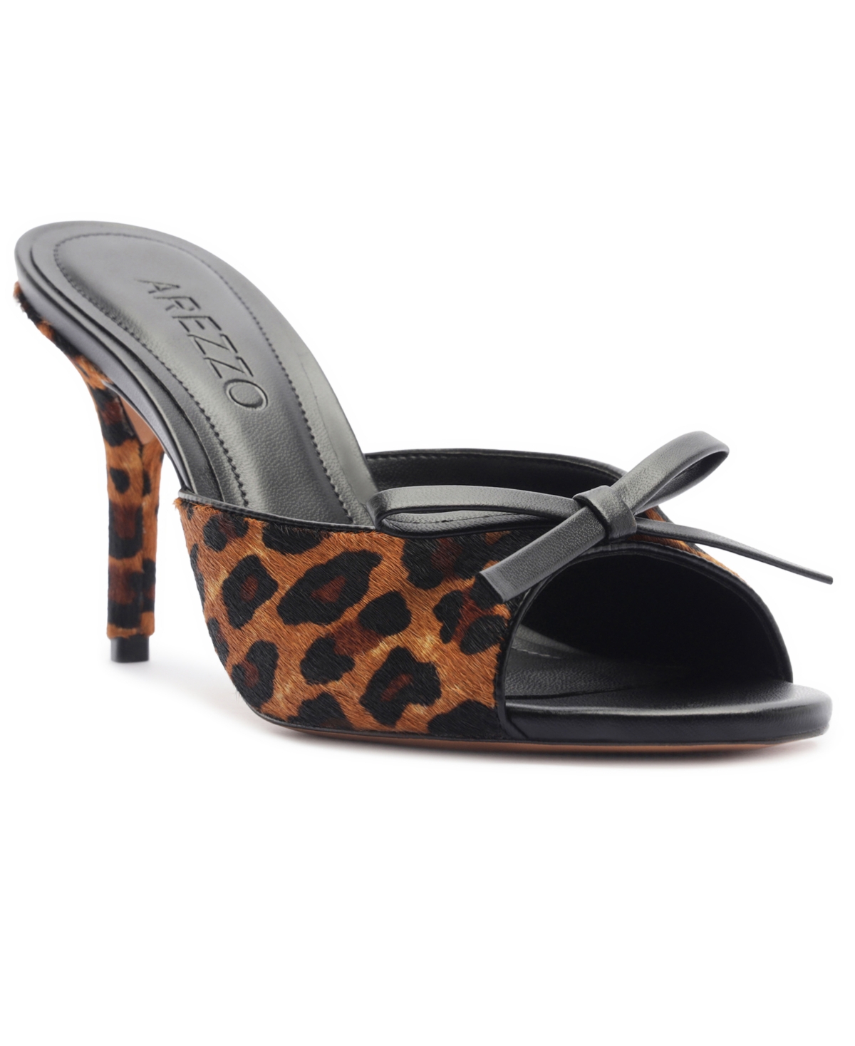 Click here for Arezzo Womens Bowie Mid Slip-On Sandals - Leopard prices