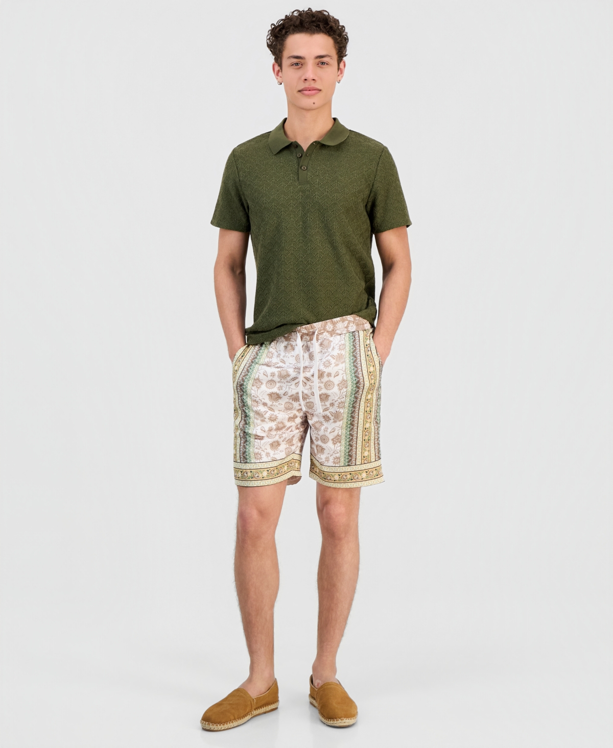 Click here for Guess Mens Charm Savanna Print Shorts - SAVANNA TA... prices