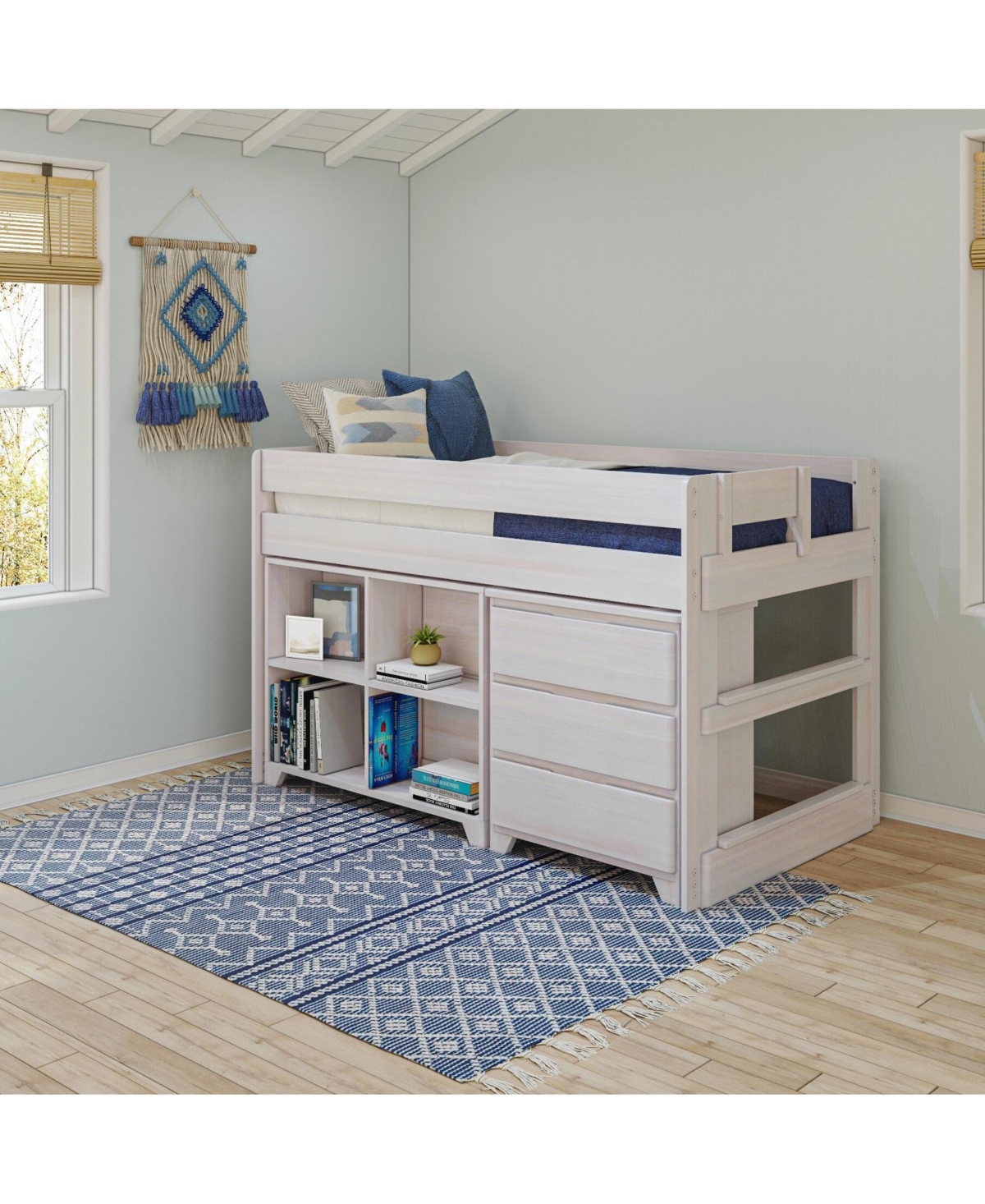 Click here for Max & Lily Modern Farmhouse Low Loft Bed  Twin Bed... prices