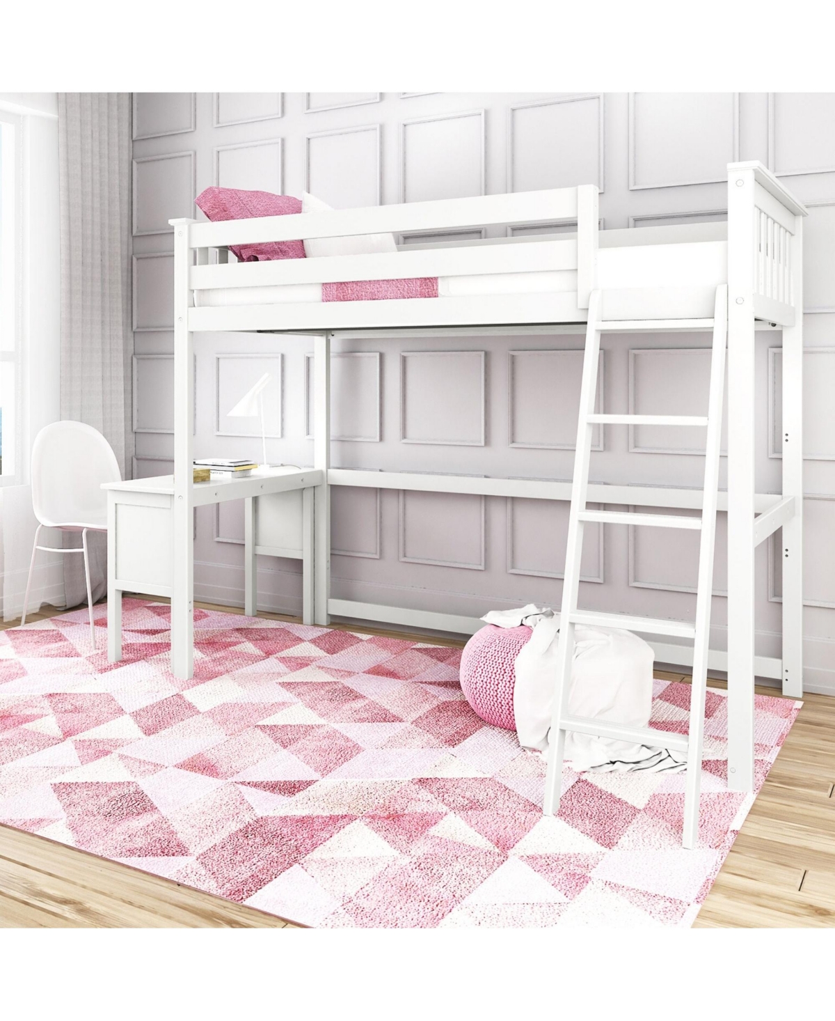 Click here for Max & Lily High Loft Bed With Ladder on End and De... prices