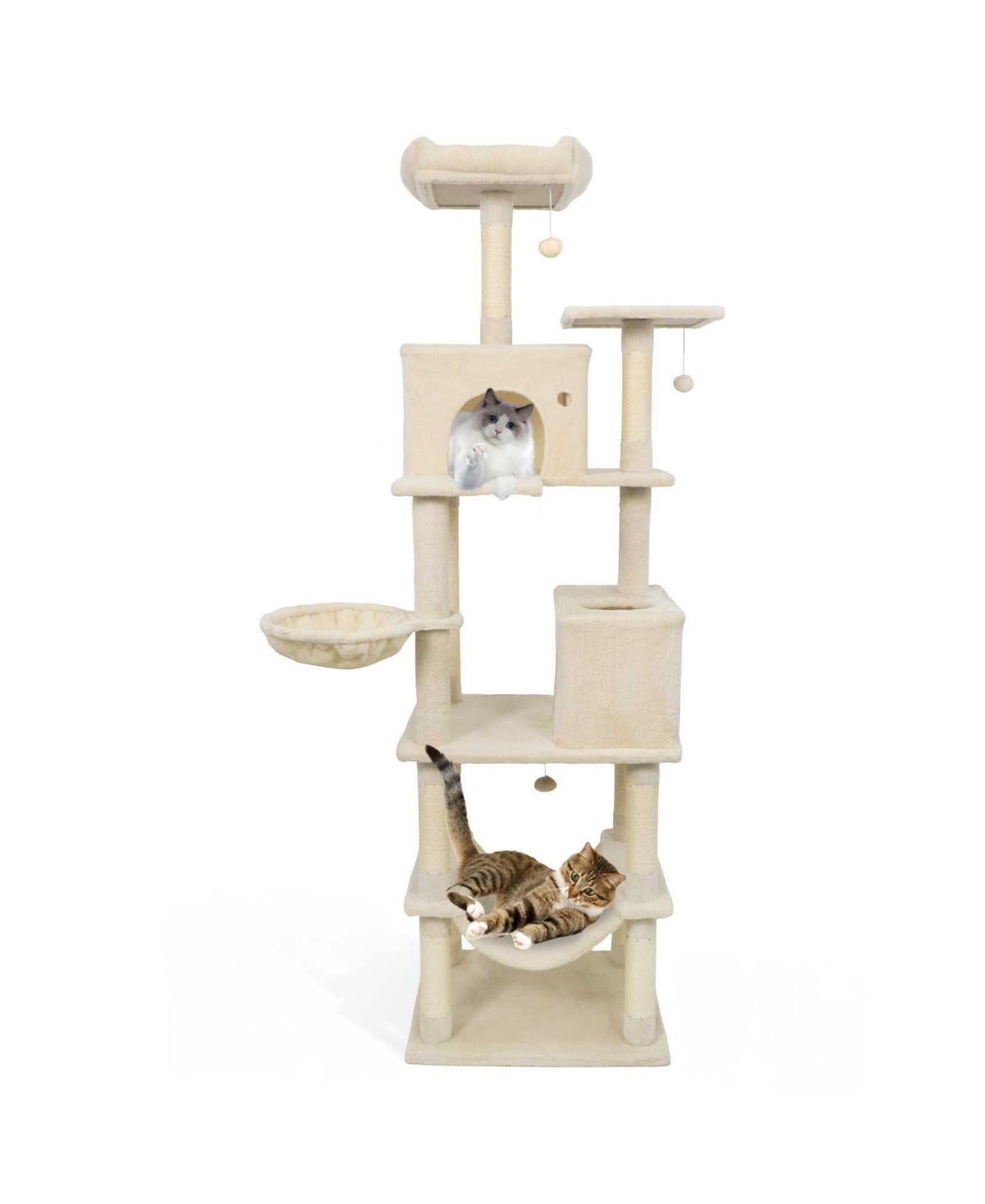Click here for Cozito Cat Tree 80 inch Tall with 2 Large Condos a... prices