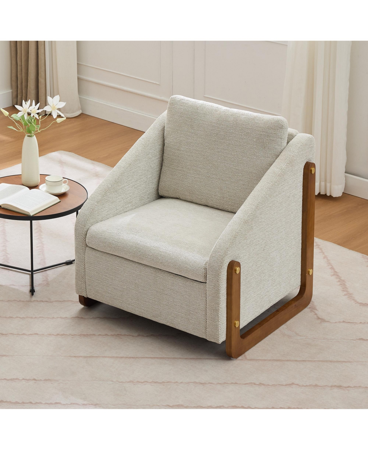 Click here for Rainsken Modern Accent Chair  Chenille Fabric Upho... prices