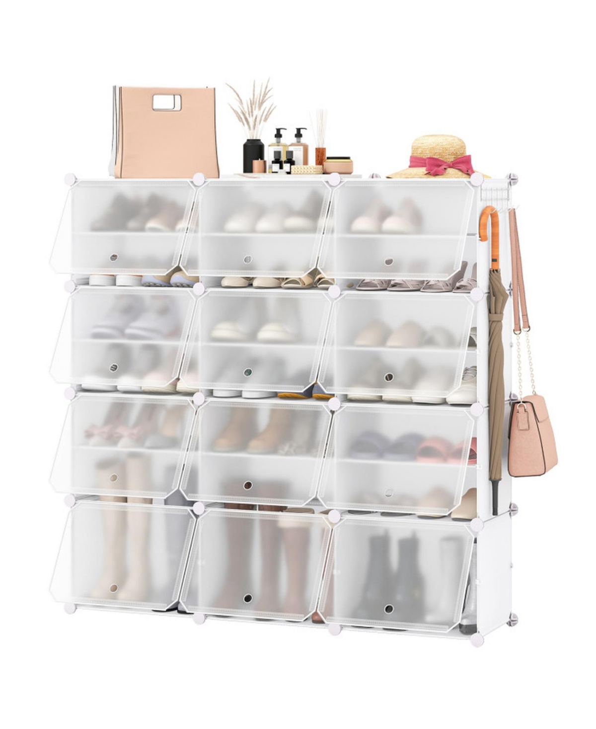 Click here for Gouun 12-Cube Portable Shoe Shelves with Dust-Proo... prices