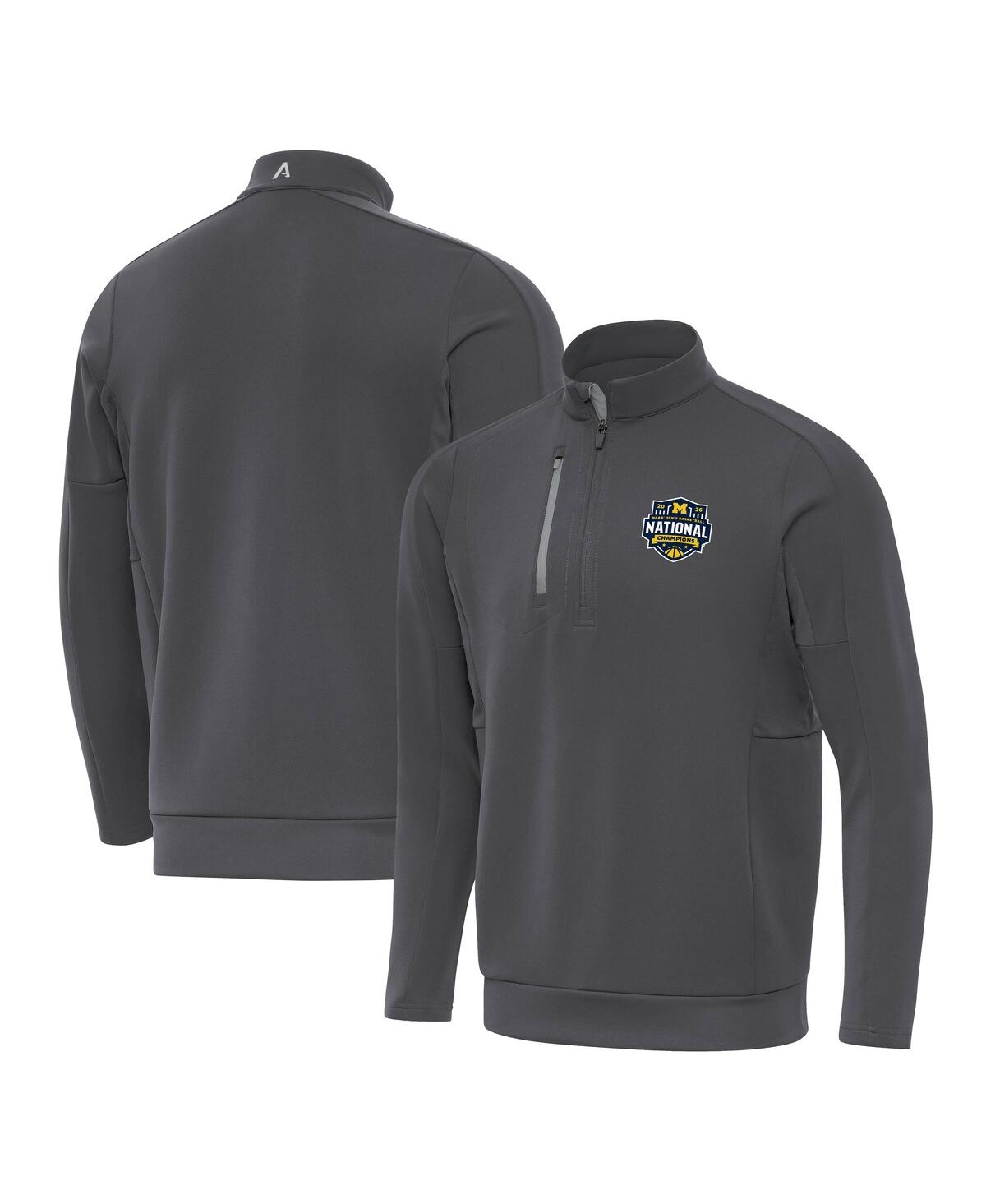 Click here for Antigua Mens Gray Michigan Wolverines 2026 Ncaa Me... prices
