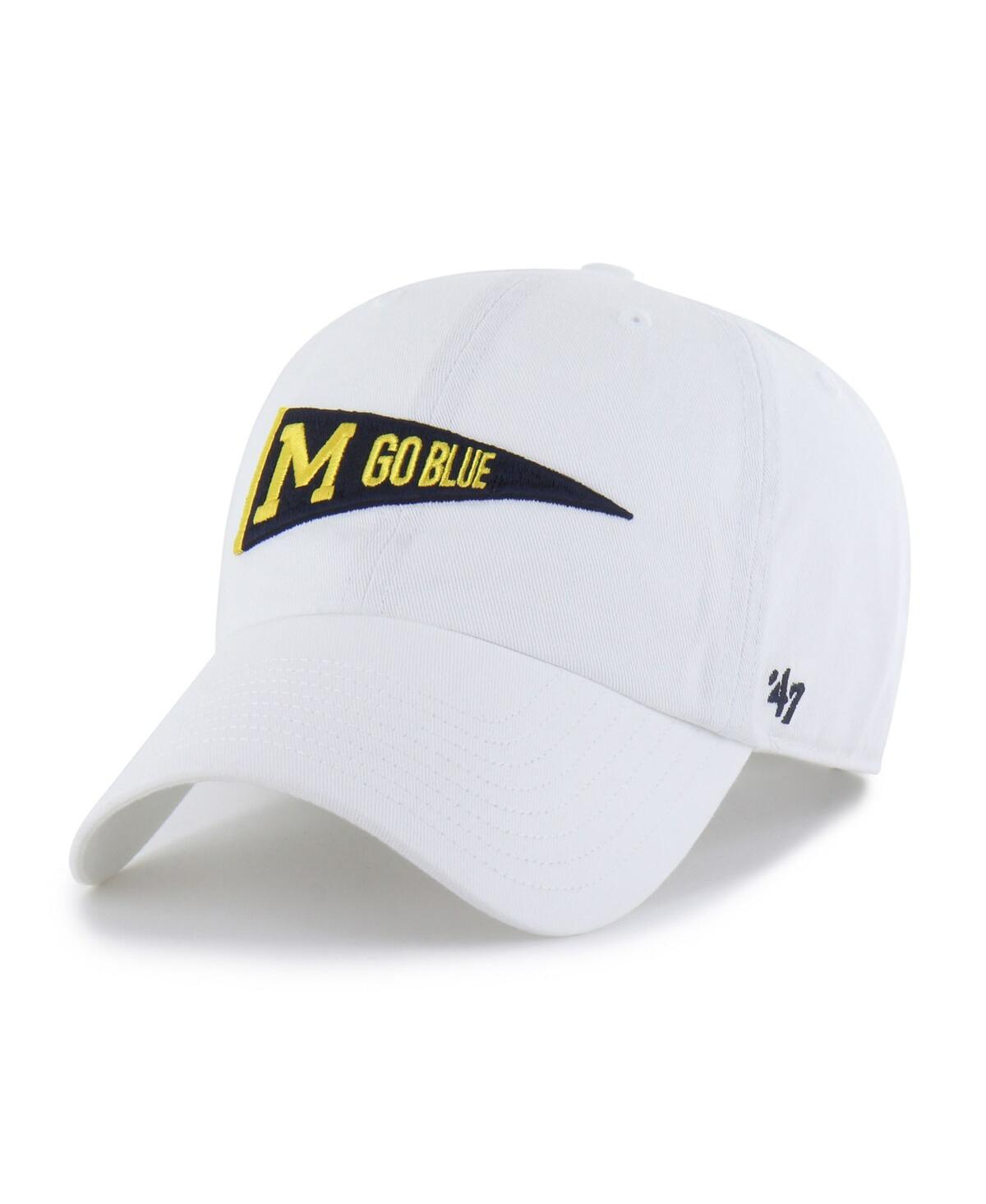 Click here for 47 Brand Mens White Michigan Wolverines Vault Clea... prices
