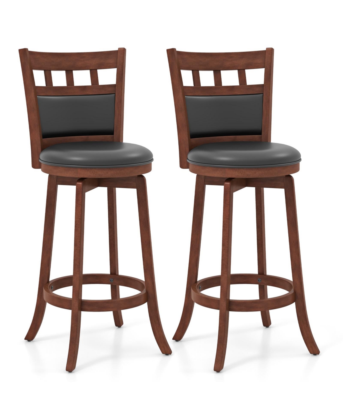 Click here for Slickblue Counter Height Wooden Swivel Bar Stools... prices