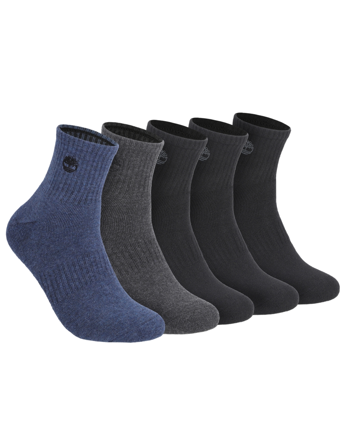 Click here for Timberland Mens 5-Pack Rivington Quarter Socks - B... prices