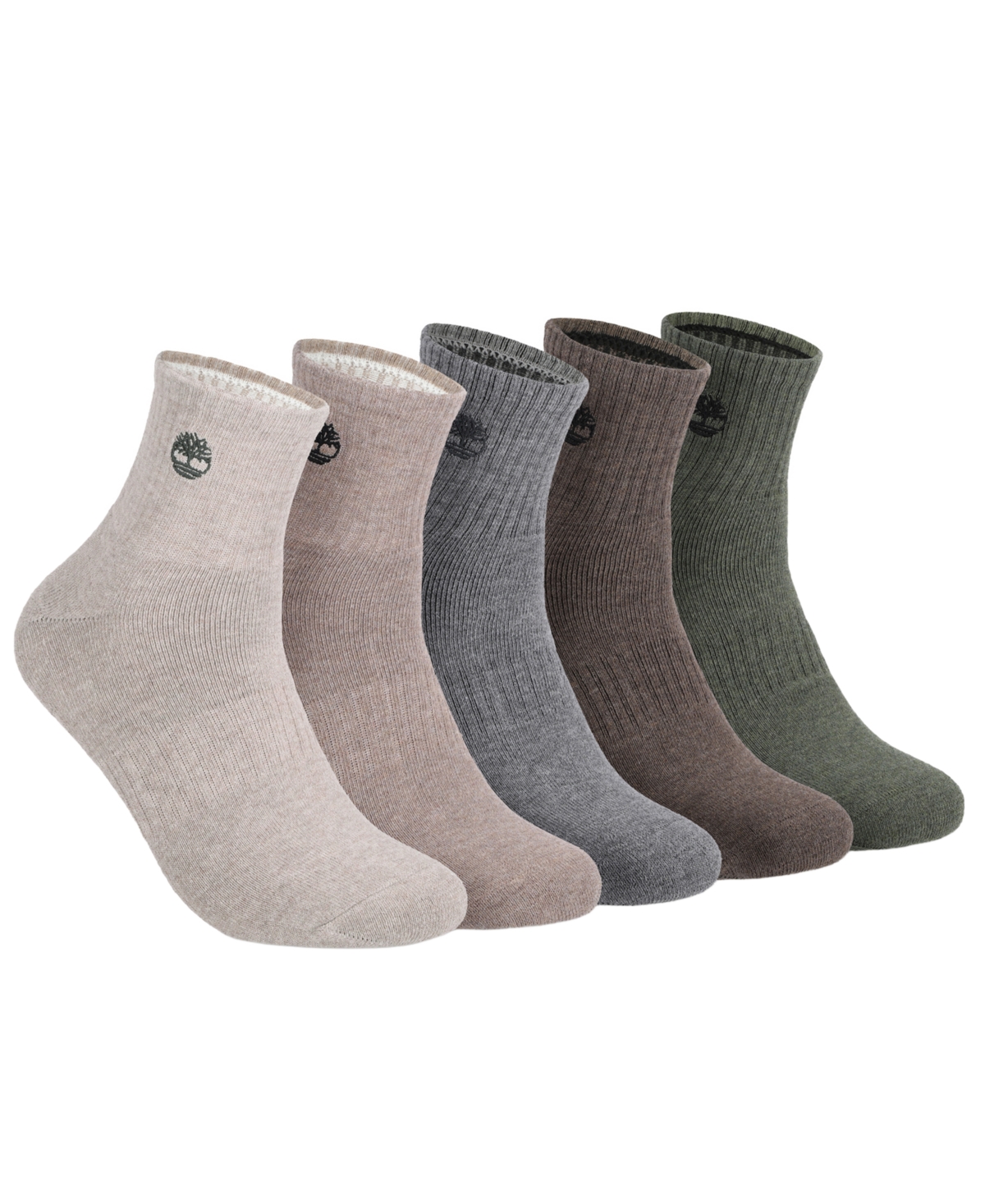 Click here for Timberland Mens 5-Pack Rivington Quarter Socks - D... prices