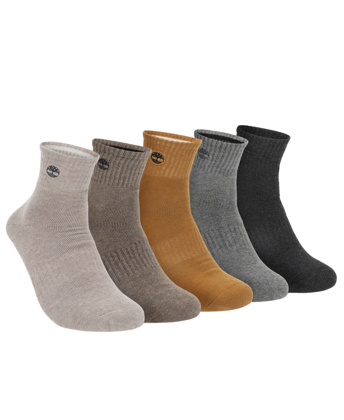 Click here for Timberland Mens 5-Pack Rivington Quarter Socks - W... prices