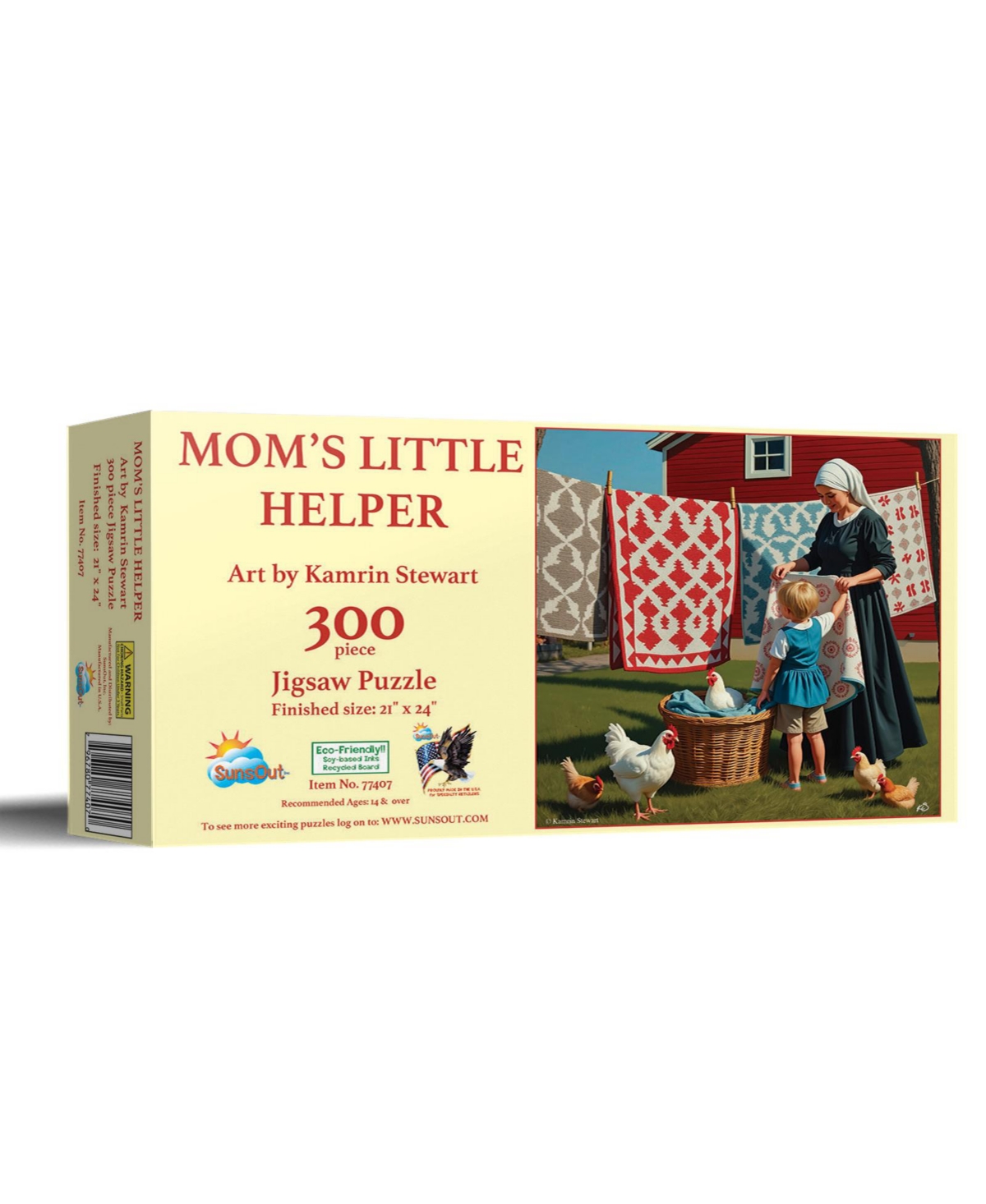 Click here for SunsOut Moms Little Helper 300 piece Jigsaw Puzzle... prices