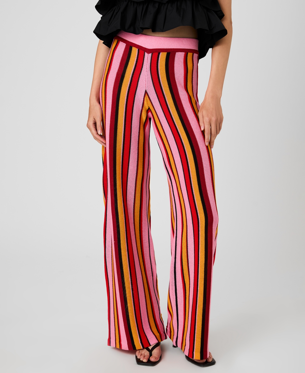 Click here for French Connection Womens Motley Knit Striped Flare... prices