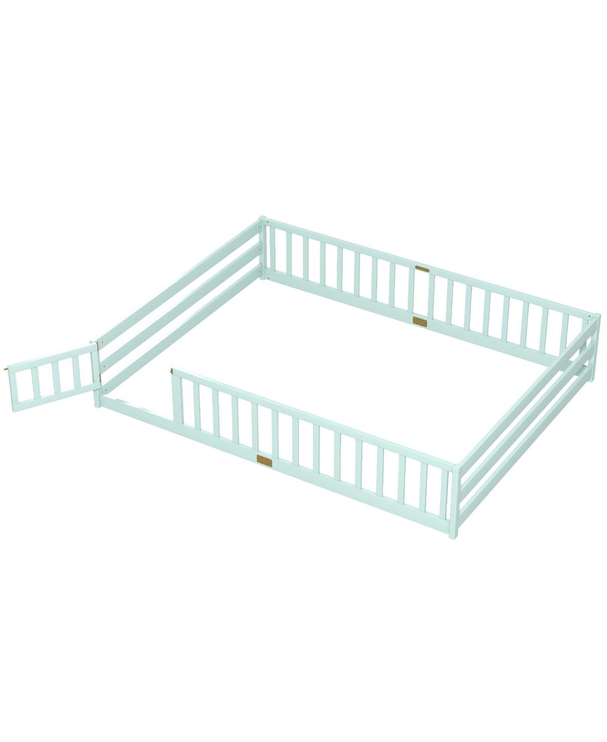 Click here for Slickblue Kids Floor Bed Frame with Full Length Gu... prices