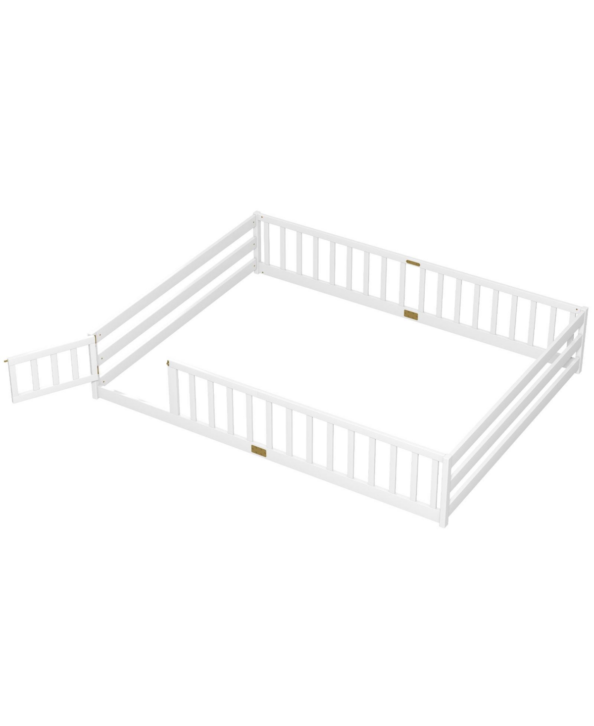 Click here for Slickblue Kids Floor Bed Frame with Full Length Gu... prices