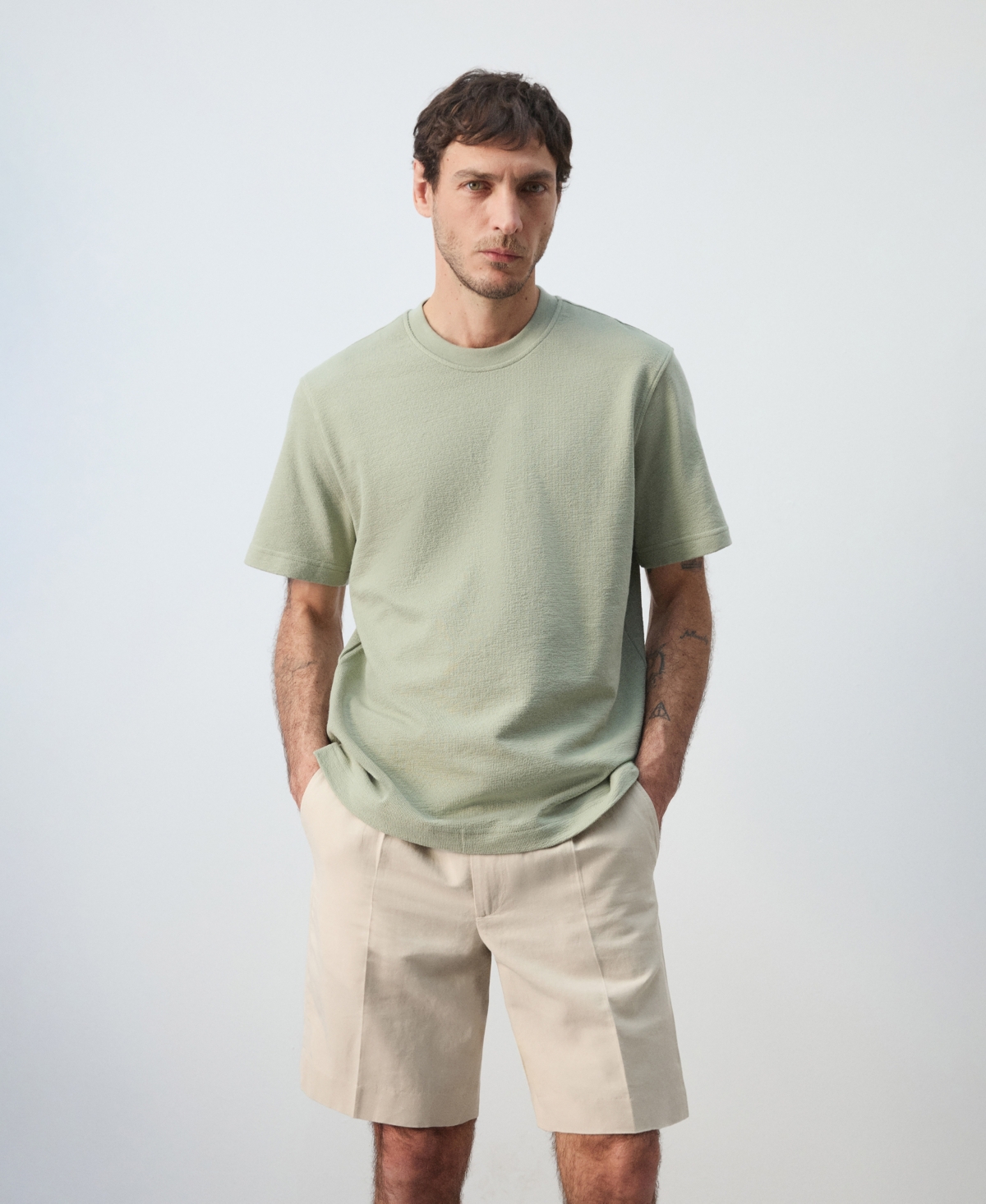Click here for Mango Mens Regular Fit T-Shirt - Mint Green prices