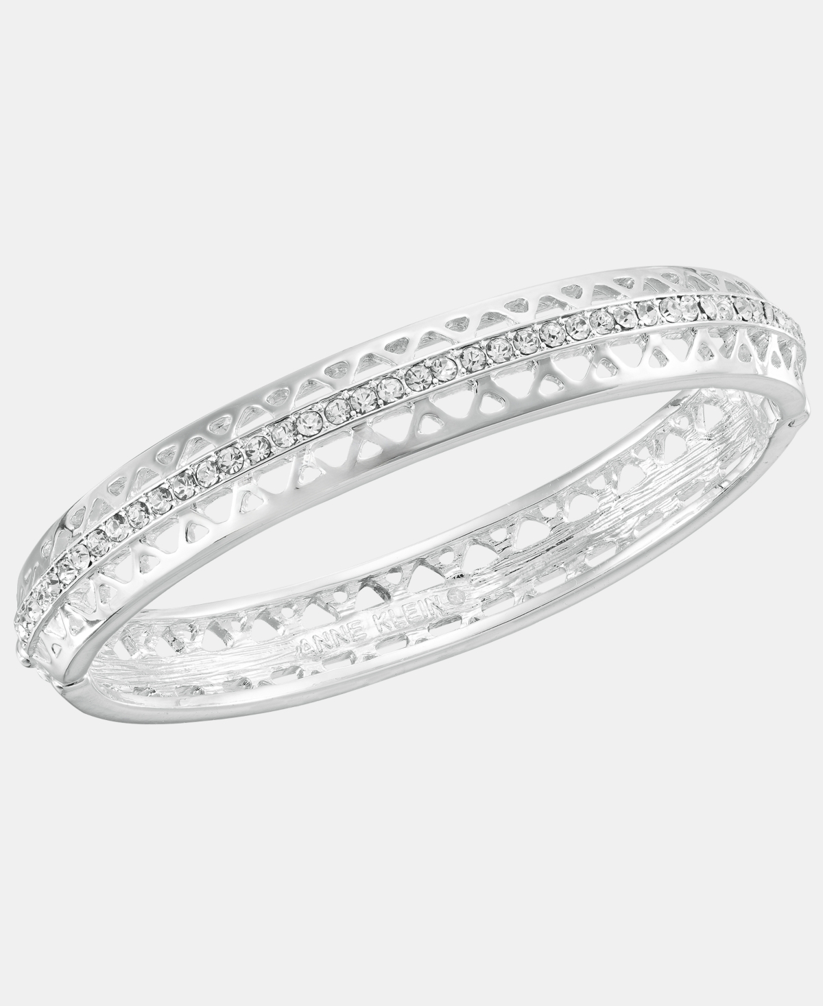 Click here for Anne Klein Silver-Tone Boxed Crystal Mesh Stone Op... prices