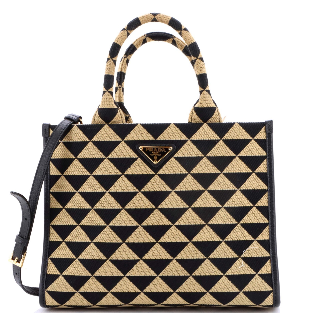Click here for Pre-Owned Prada Small Symbole Shopper Tote Jacquar... prices