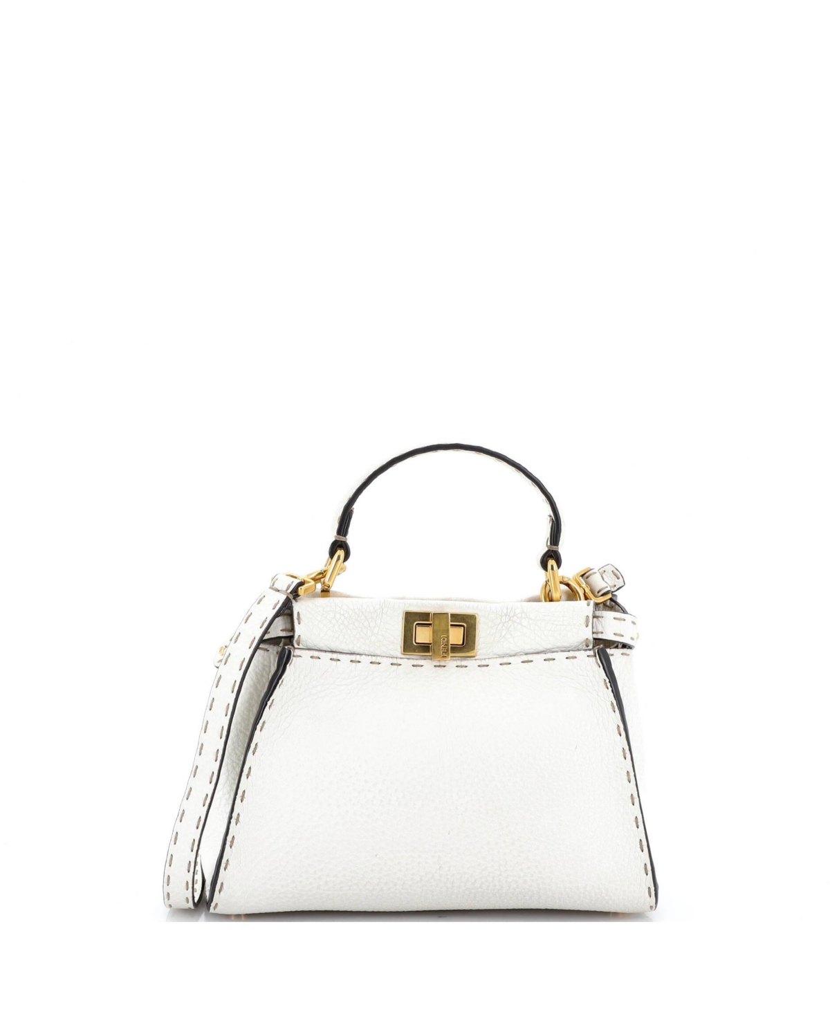Click here for Pre-Owned Fendi Mini Selleria Peekaboo Bag Leather... prices