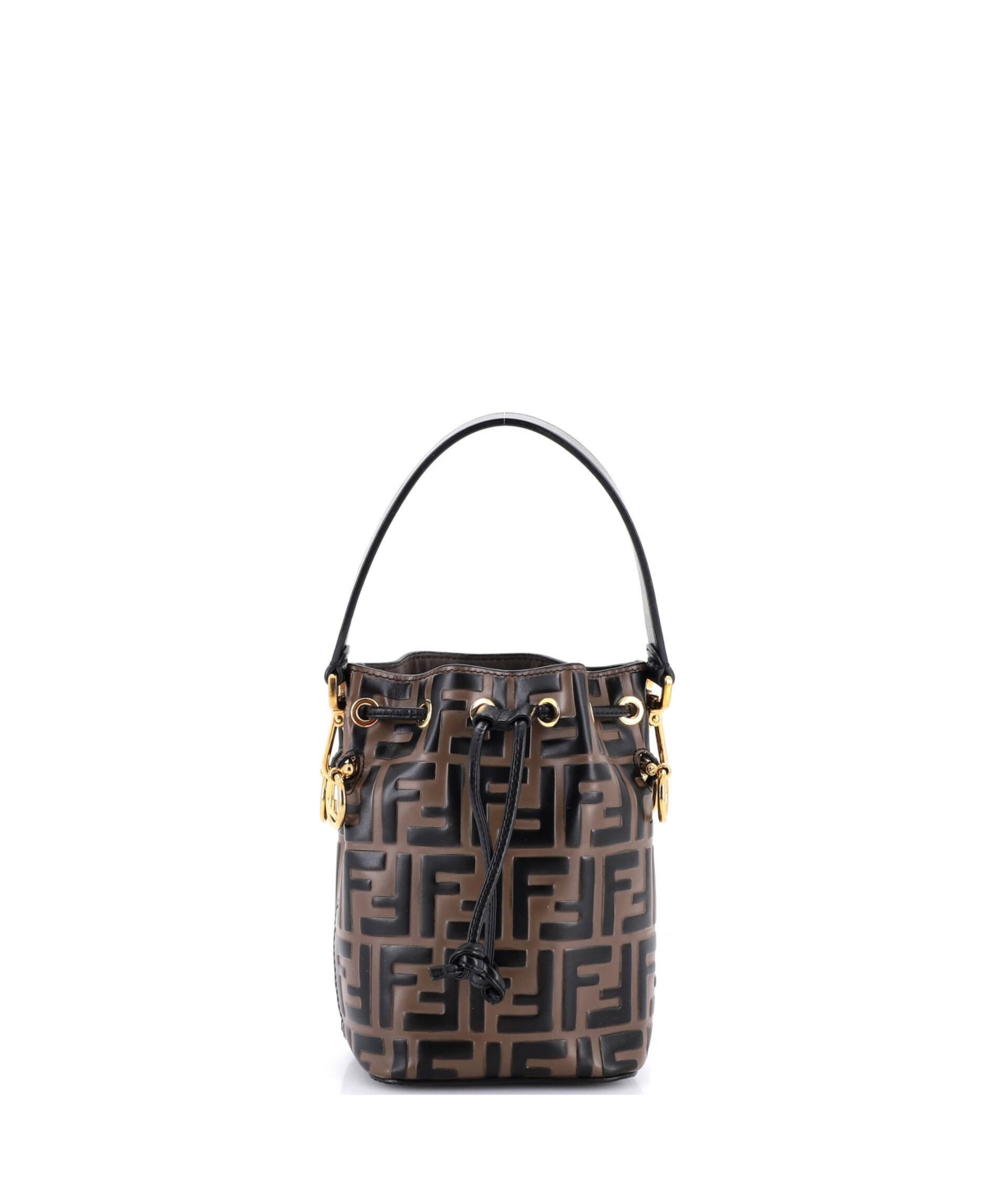 Click here for Pre-Owned Fendi Mini Mon Tresor Bucket Bag Zucca E... prices