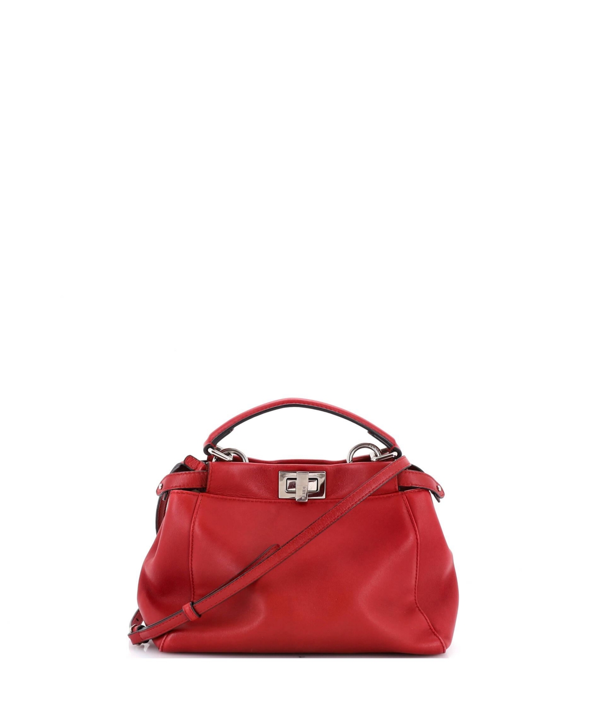 Click here for Pre-Owned Fendi Mini Peekaboo Bag Leather - Red prices