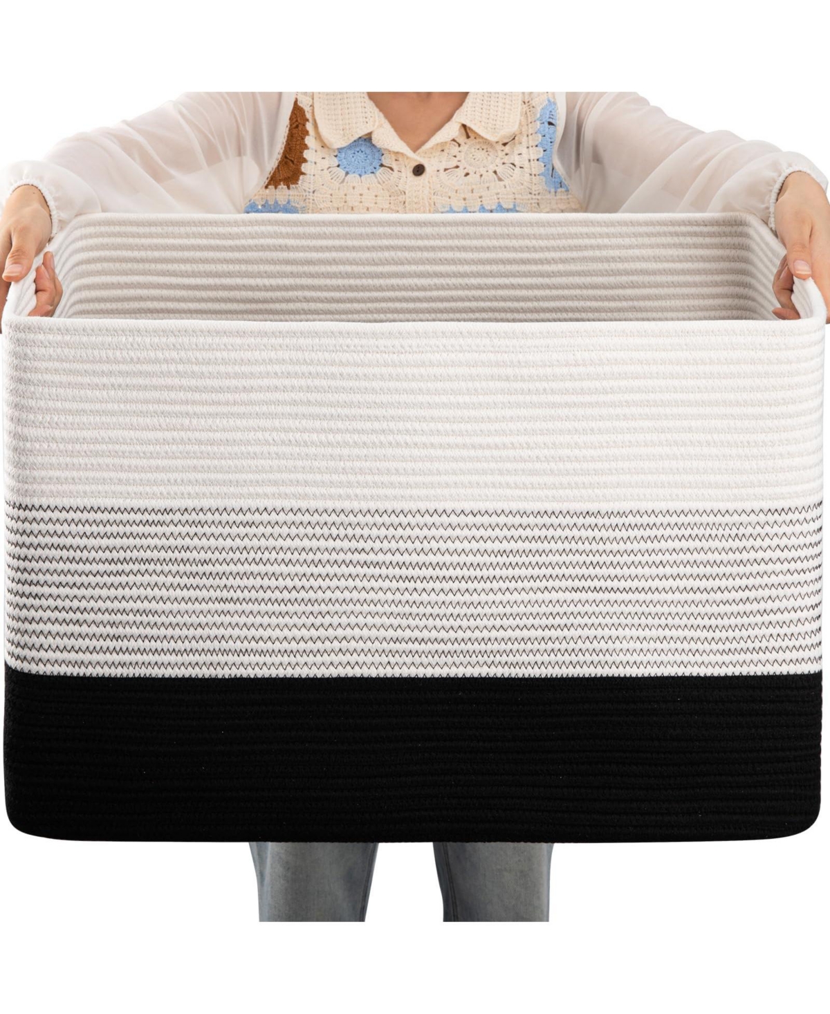 Click here for Gnuadz Large Woven Storage Basket with Handle Gift... prices