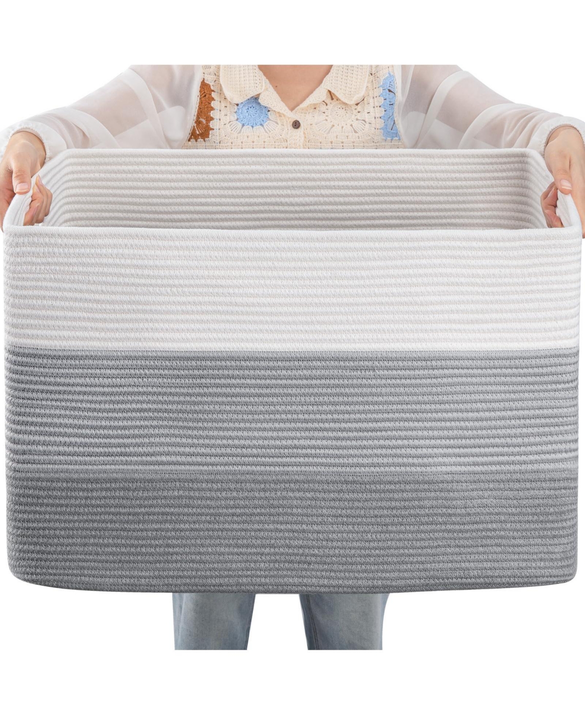 Click here for Gnuadz Large Woven Storage Basket with Handle Gift... prices