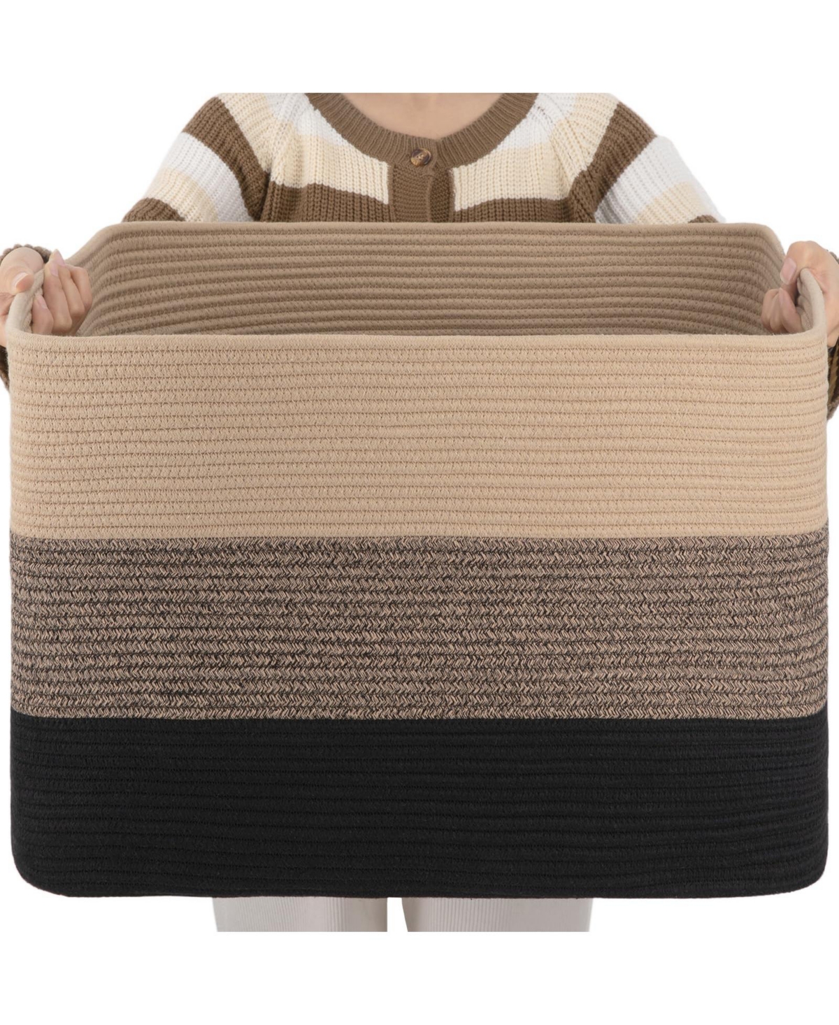 Click here for Gnuadz Large Woven Storage Basket with Handle Gift... prices