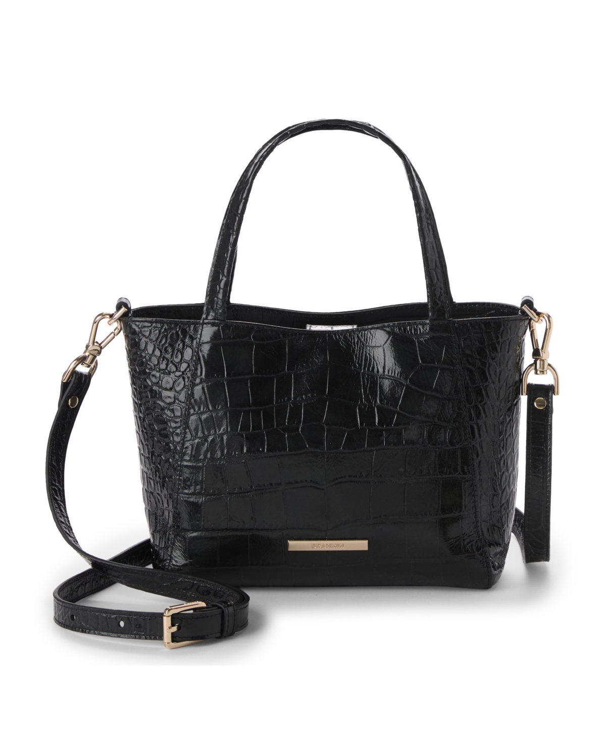 Click here for Brahmin Small Mona Alba Small Tote Bag - Black Alb... prices
