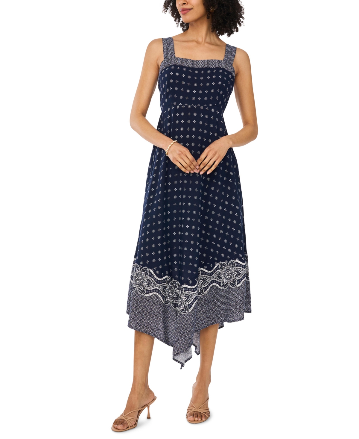 Click here for Vince Camuto Womens Rayon Hanky Hem Tank Midi Dres... prices