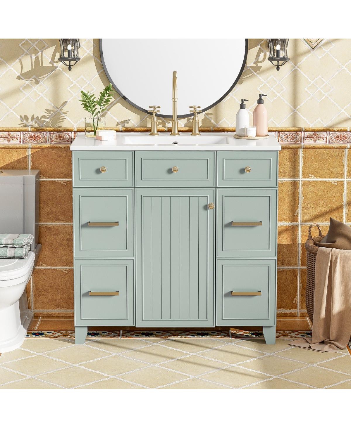 Click here for Sillysis 36 Inch Bathroom Vanity with Ceramic Sink... prices