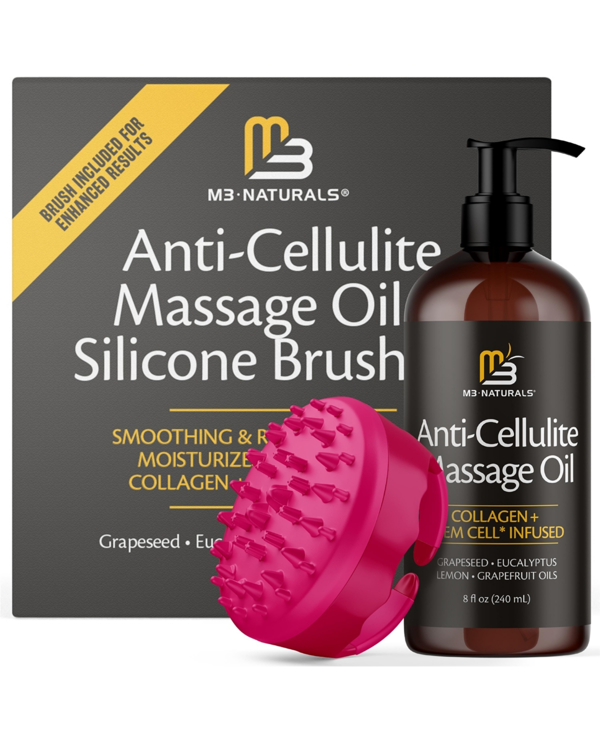 Click here for M3 Anti Cellulite Oil + Silicone Body Brush prices
