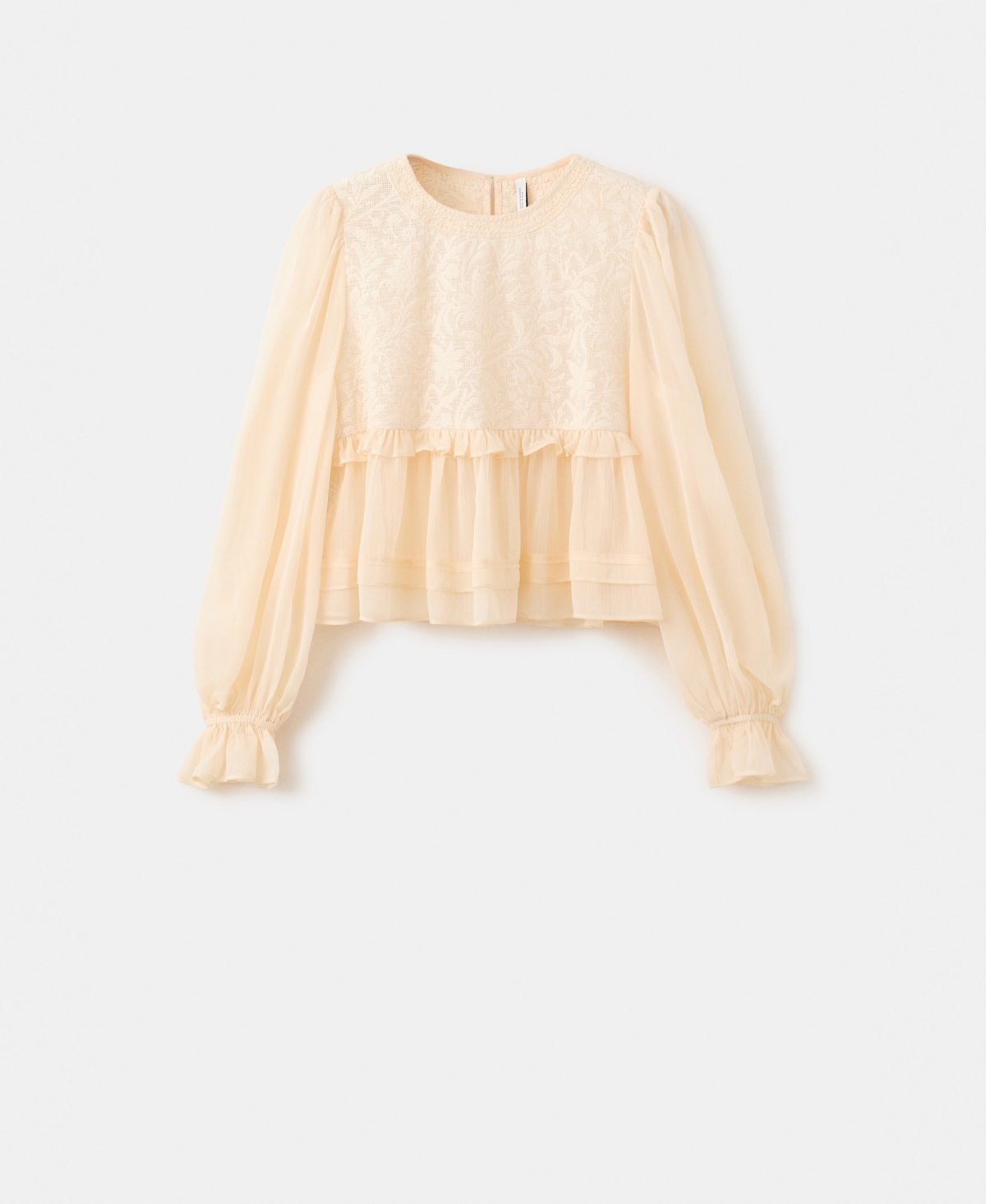 Click here for Mango Womens Lace Contrast Blouse - Yellow prices