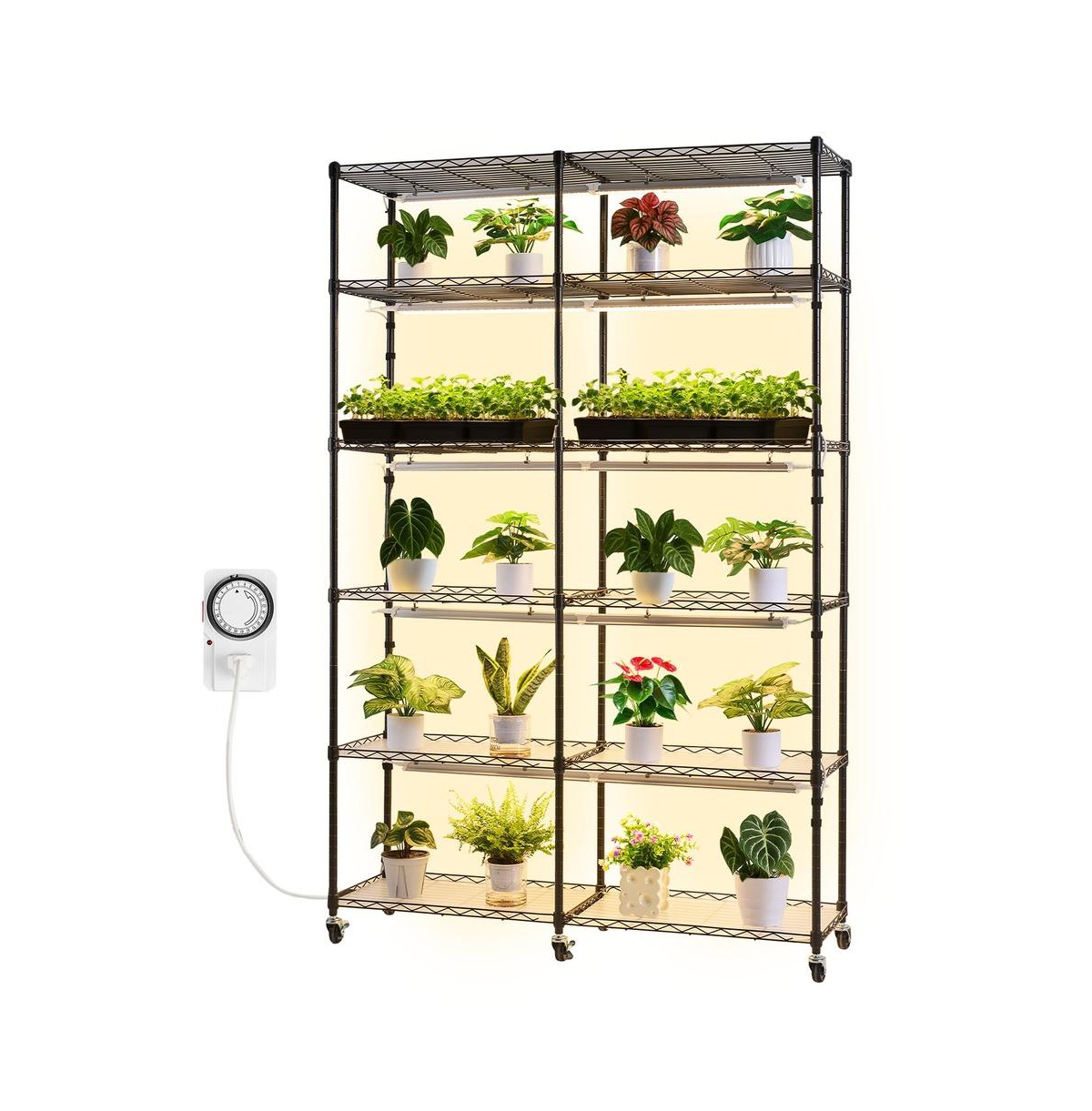 Click here for Sugift 6 Tier Double Row Plant Shelf with Grow Lig... prices
