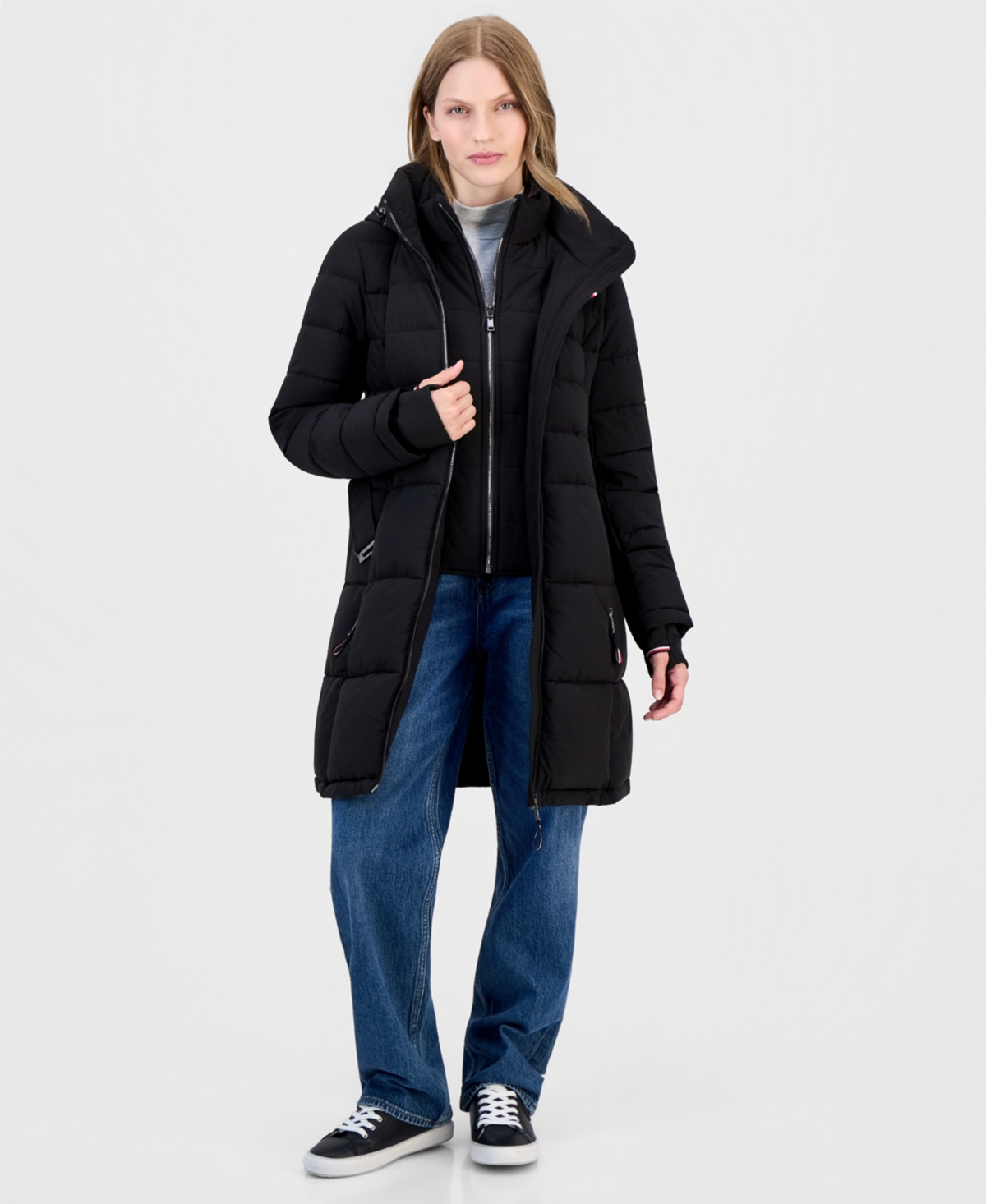 Click here for Tommy Hilfiger Womens Hooded Puffer Bibbed Coat  C... prices