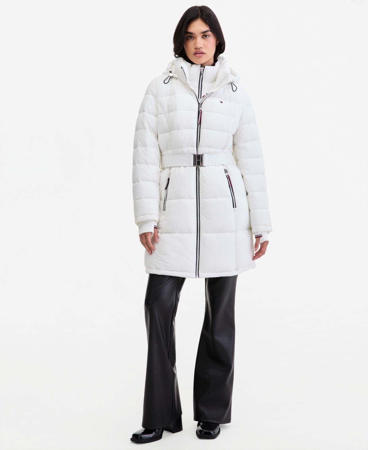 Click here for Tommy Hilfiger Womens Hooded Puffer Bibbed Coat  C... prices