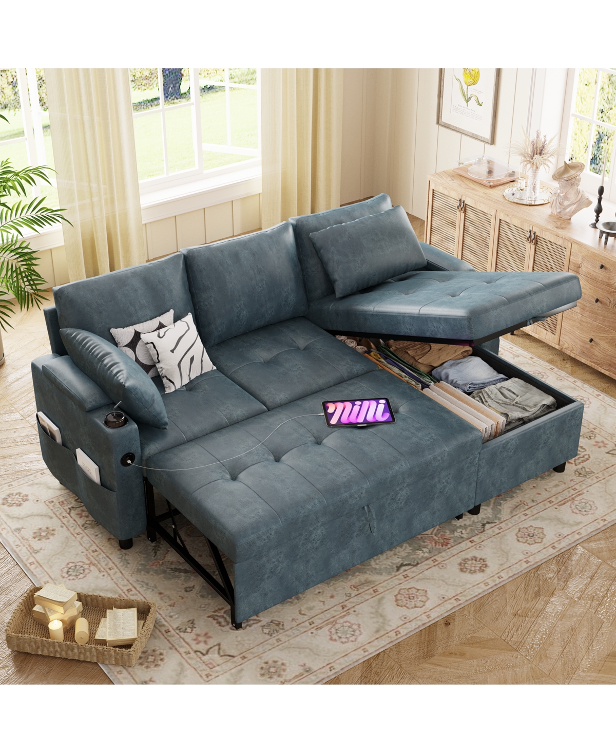 Click here for Aecojoy Sleeper Sofa Bed  3-in-1 Pull Out Couch wi... prices