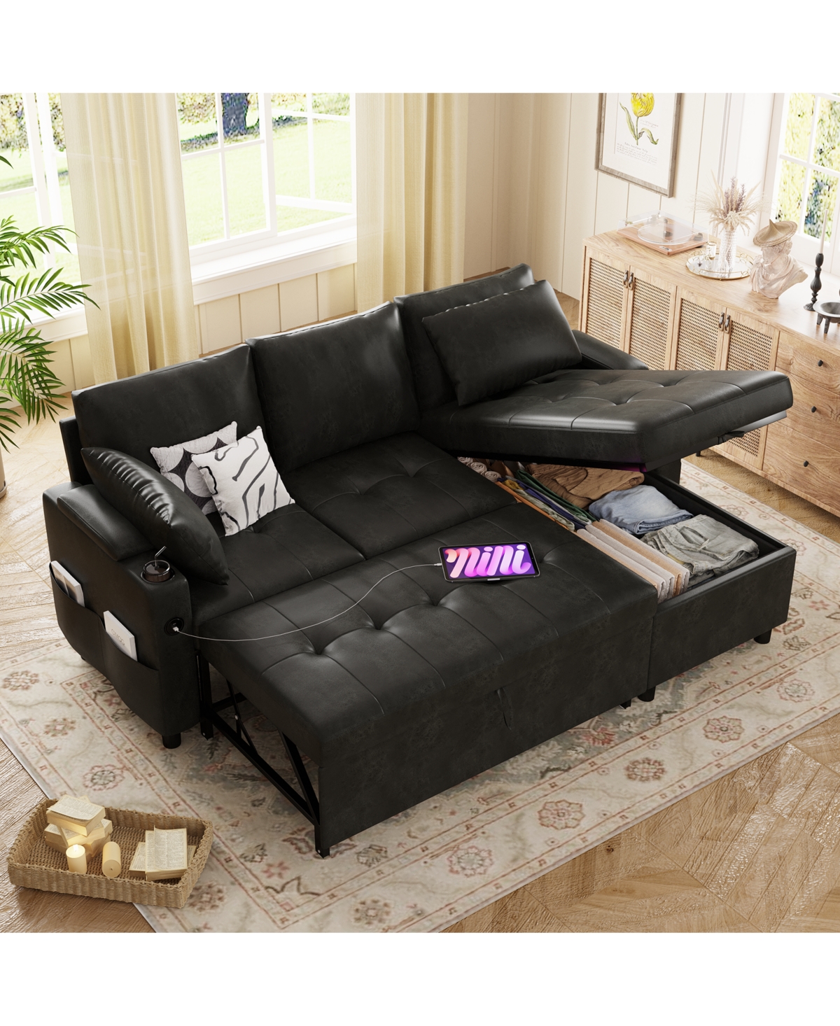 Click here for Aecojoy Sleeper Sofa Bed  3-in-1 Pull Out Couch wi... prices