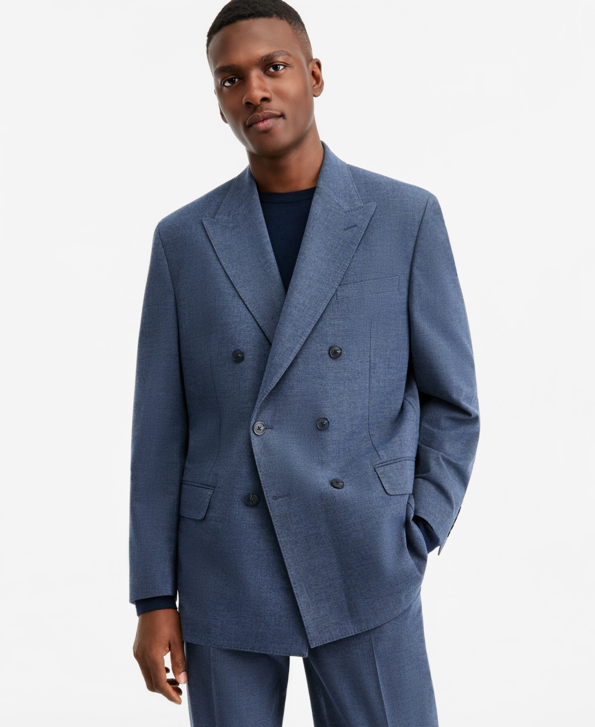 Click here for Calvin Klein Mens Relaxed Double-Breasted Suit Jac... prices