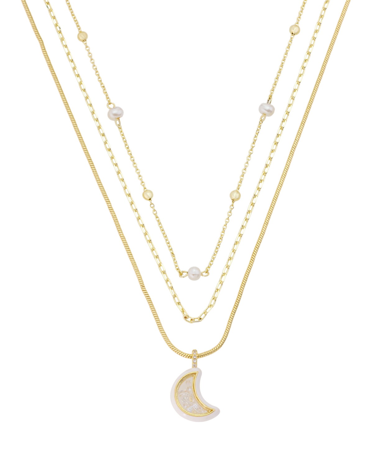 Click here for Unwritten Cubic Zirconia Moon Shaker Pendant Trio... prices