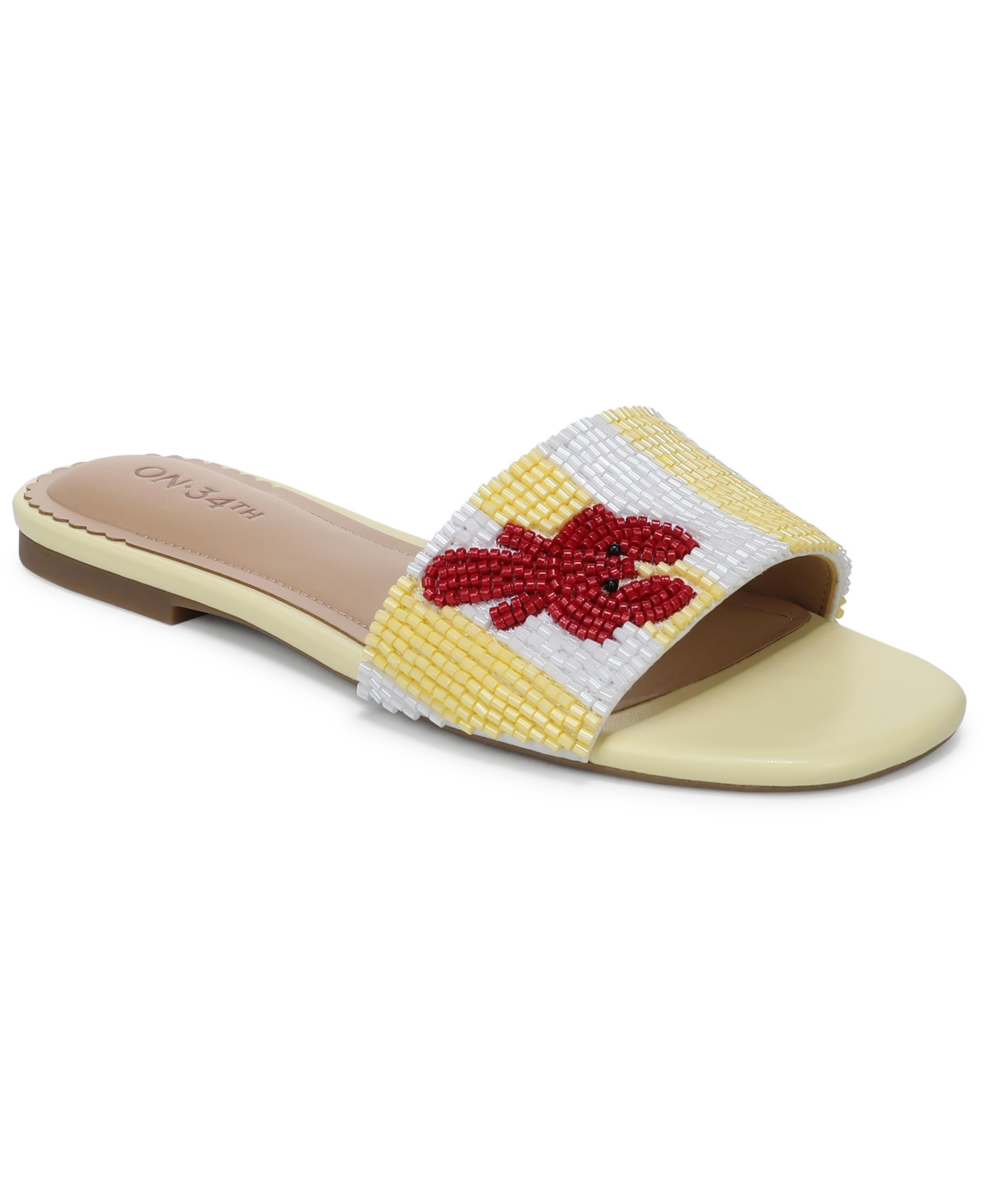 Click here for On 34th Womens Parvatii Square Toe Flat Sandals  M... prices