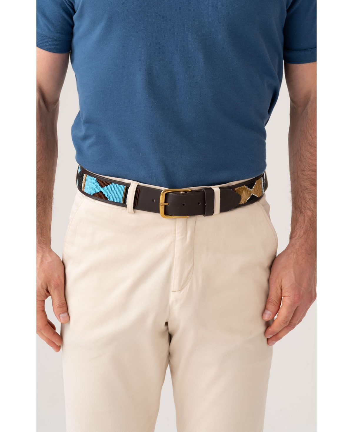 Click here for Koy Clothing Mens Maasai Beaded Belt - Turquoise/g... prices