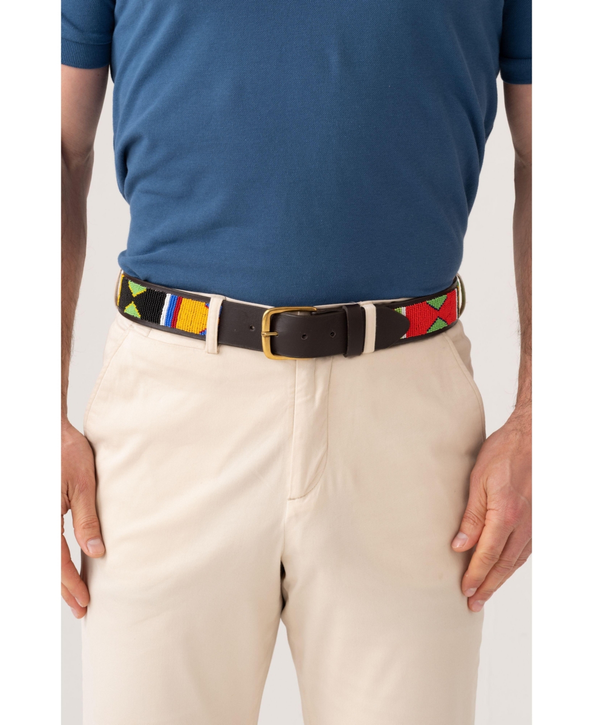 Click here for Koy Clothing Mens Maasai Beaded Belt - Red/yellow prices