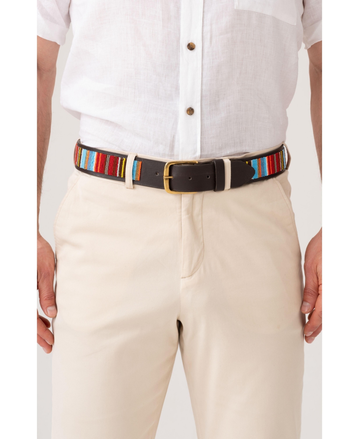 Click here for Koy Clothing Mens Maasai Beaded Belt - Red prices