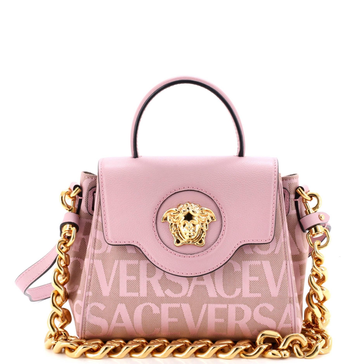 Click here for Pre-Owned Versace Small La Medusa Top Handle Bag P... prices