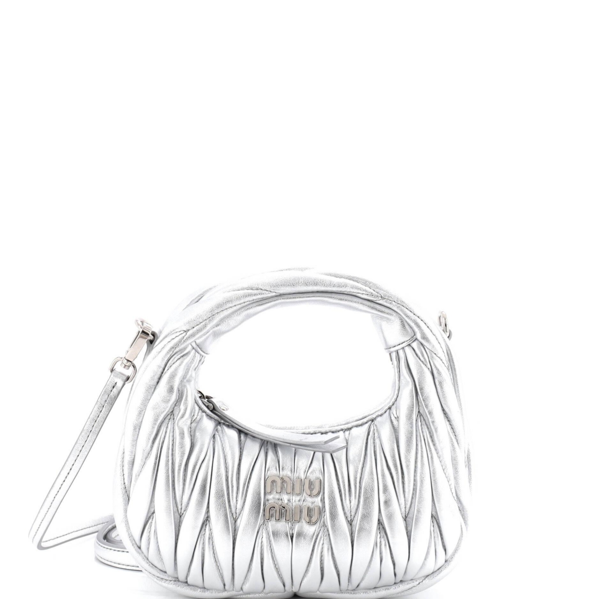 Click here for Pre-Owned Miu Miu Mini Wander Hobo Matelasse Leath... prices