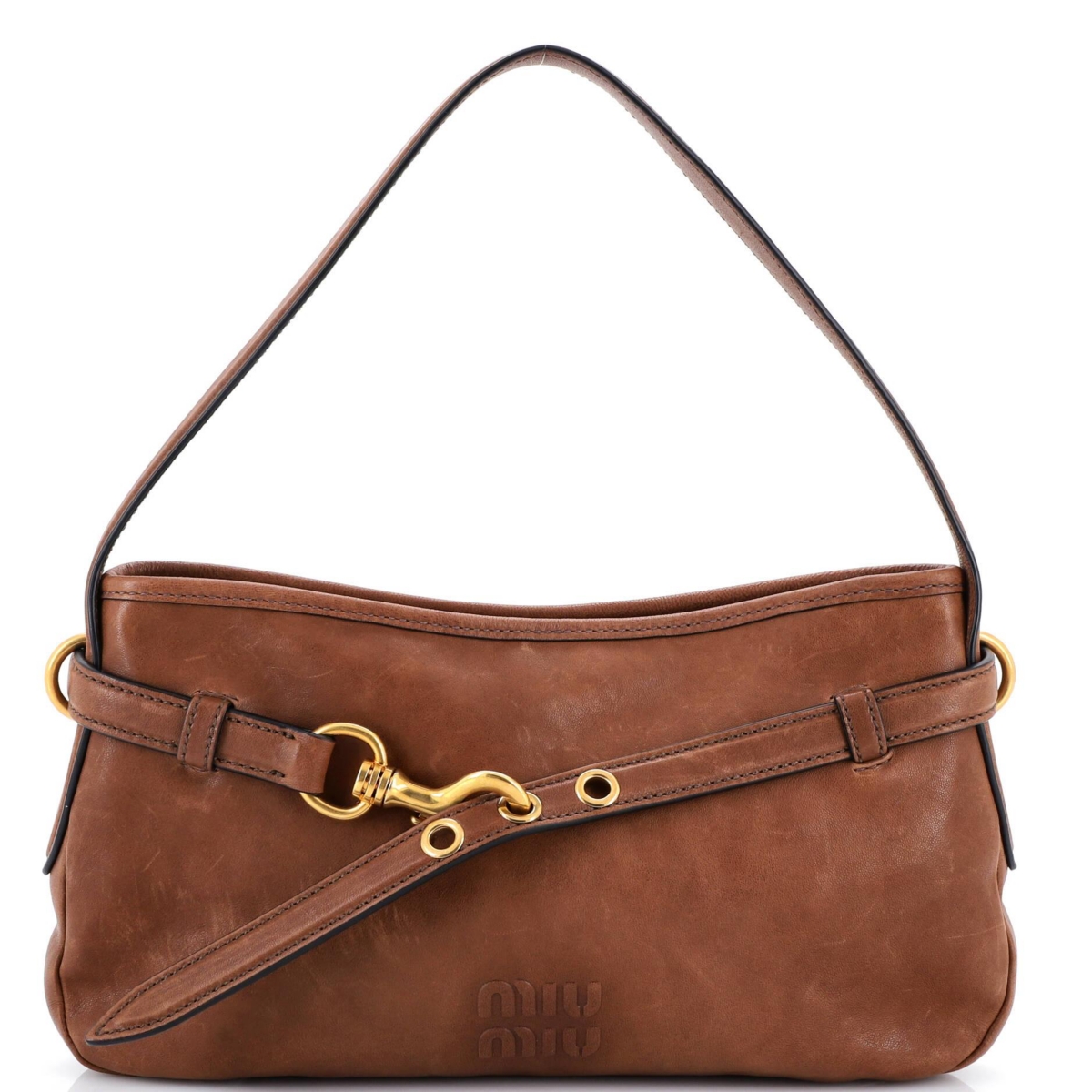 Click here for Pre-Owned Miu Miu Regular Aventure Shoulder Bag Le... prices