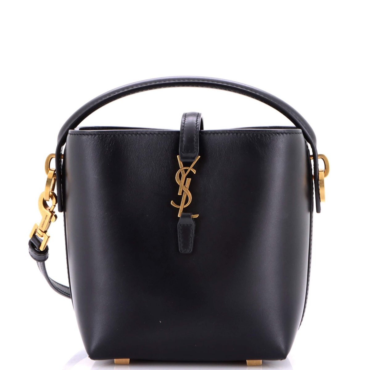 Click here for Pre-Owned Saint Laurent Mini Le 37 Bucket Bag Leat... prices