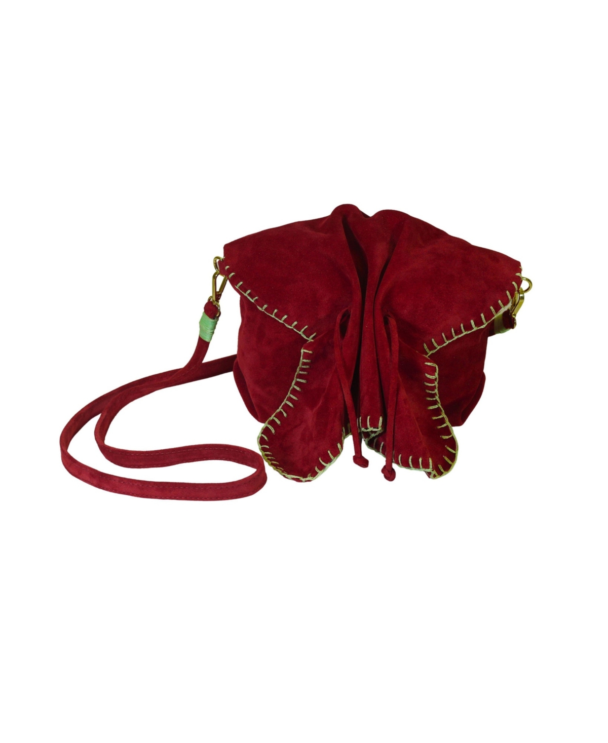 Click here for Carlos Falchi Medium Butterfly Suede Leather Bag -... prices