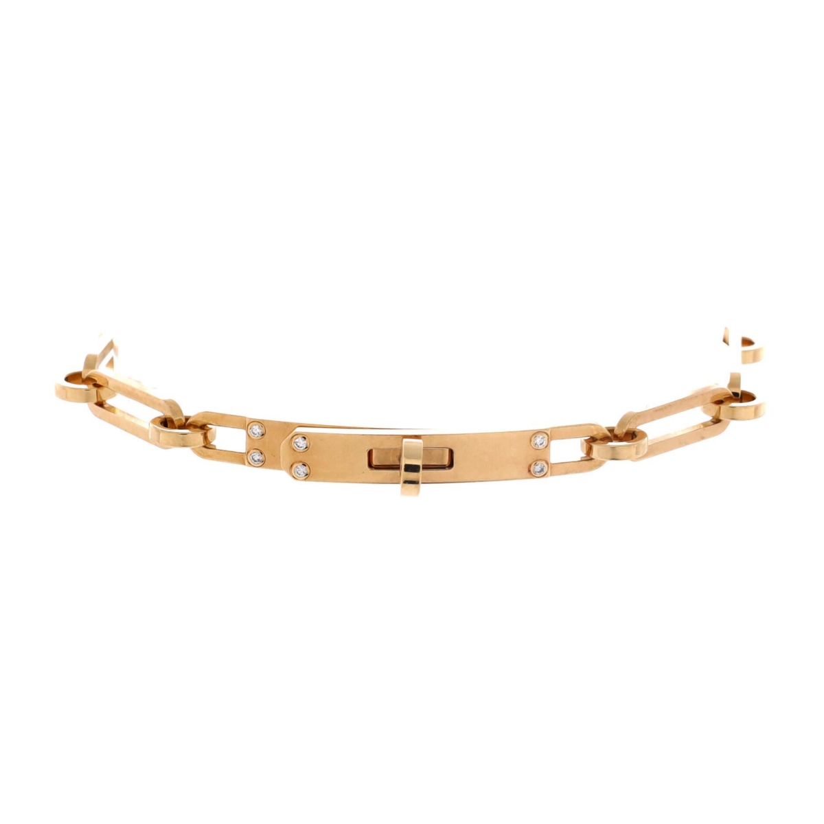 Click here for Pre-Owned HERMES Kelly Chaine Bracelet - 18k yello... prices